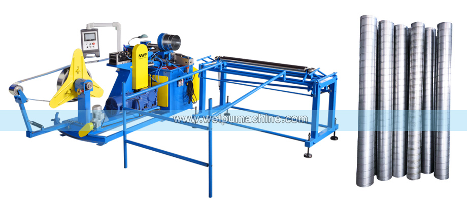 Mold type spiral duct forming machine
